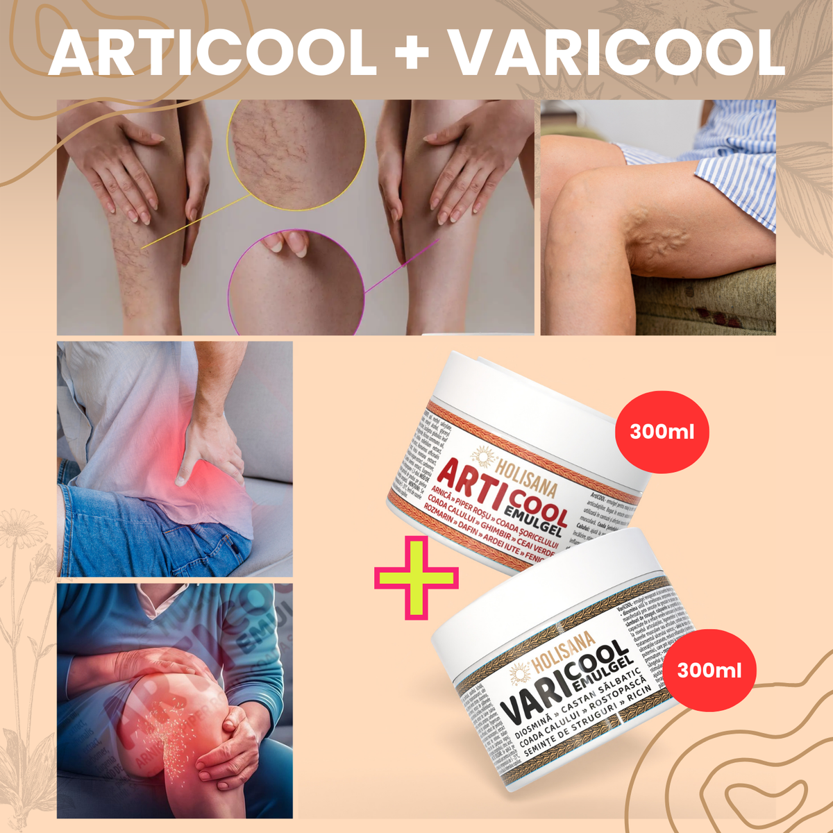 Pachet Varicool + Articool 300ml – Calmare.ro